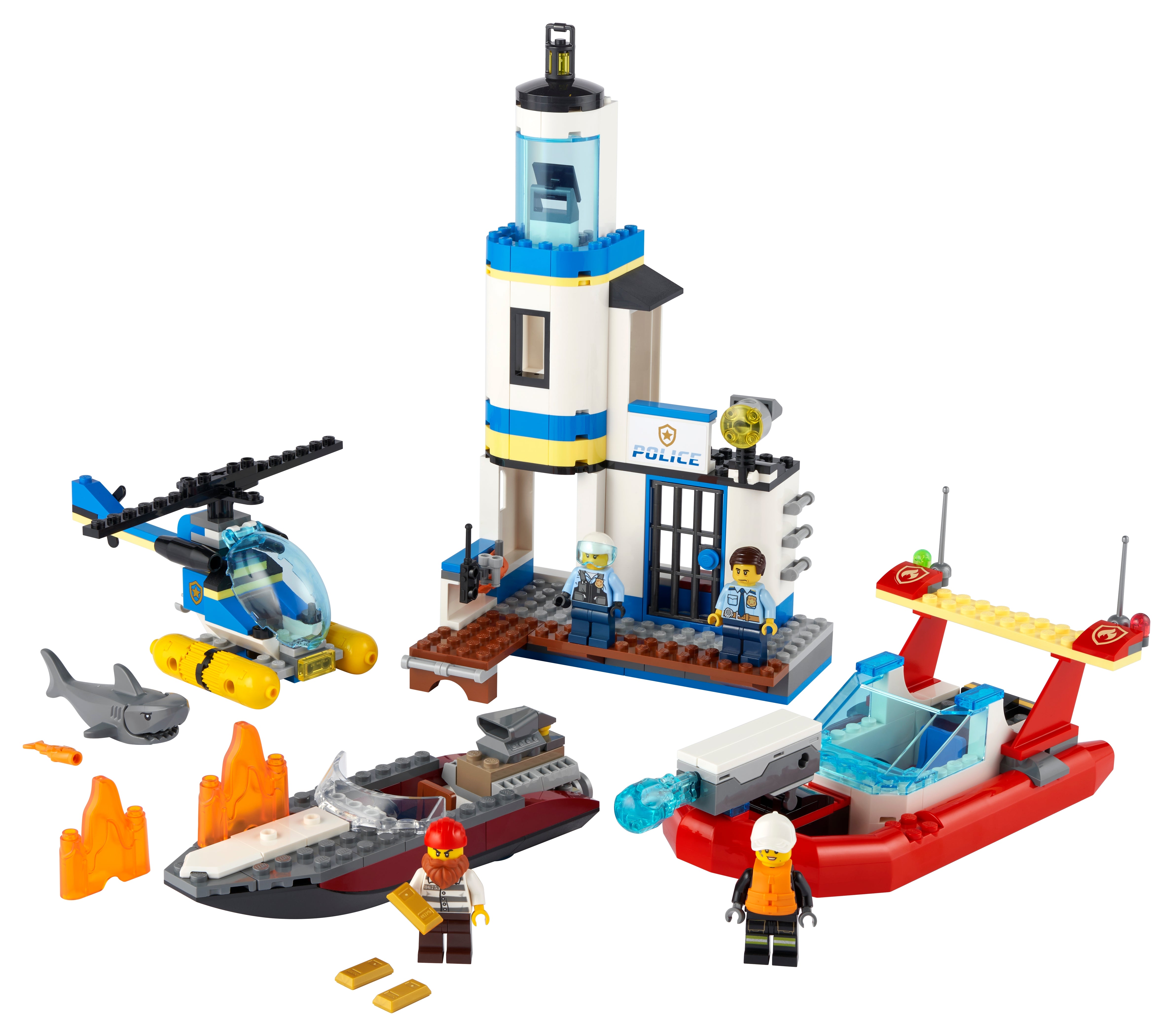 Seaside Police and Fire Mission 60308 | LEGO – alab.toys